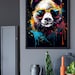 Panda in Sunglasses Portrait. Colorful Panda Print. Cool Looking Panda ...