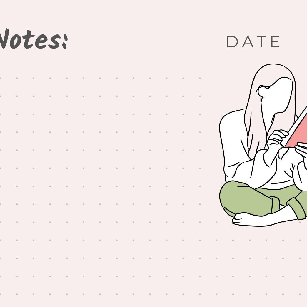 4 Pages Digital Note Pad - Etsy