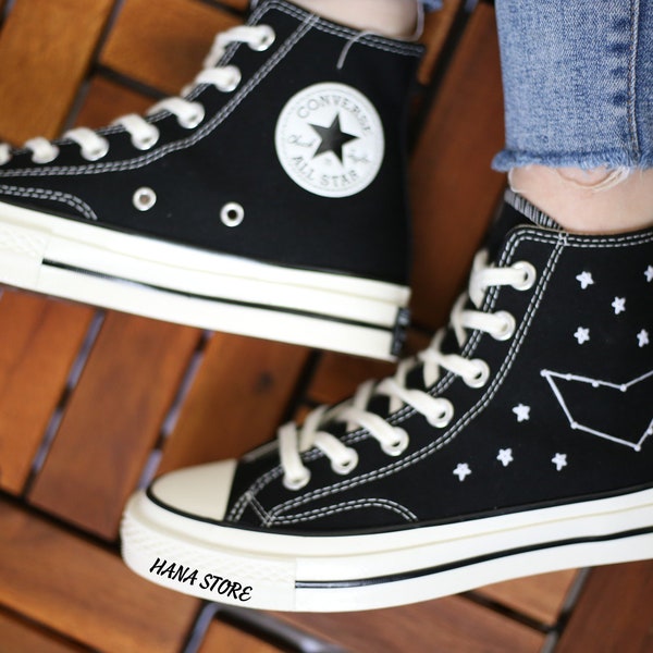 Embroidered Converse - Etsy