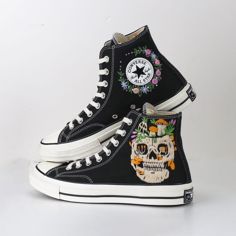 Sugar Skull Converse - Etsy