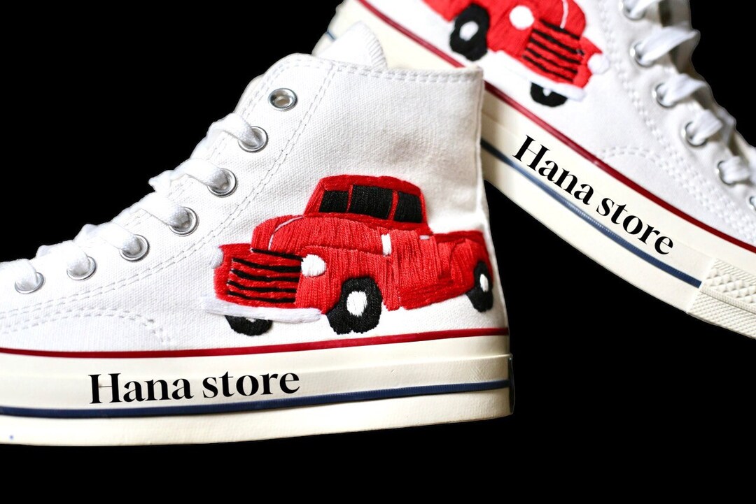 Embroidered Converse/ Custom Embroidered Sneaker High Tops Taylor 1970s ...