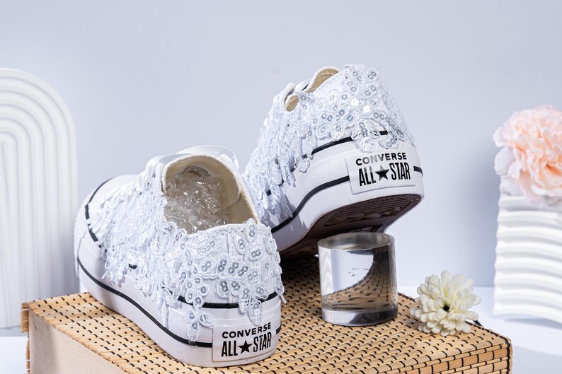 Embroidered Bridal Converse: Custom Wedding Sneakers - Etsy