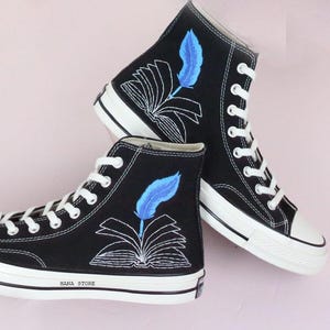 Custom Graduation Gifts/ Custom Embroidered Converse/ Flowers, Books ...