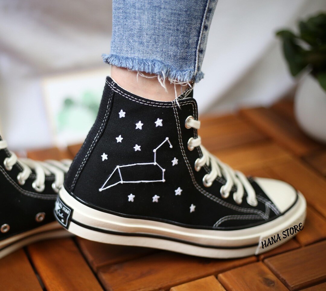 Custom Zodiac Embroidered Sneakers, Converse Chuck Taylor 1970s ...