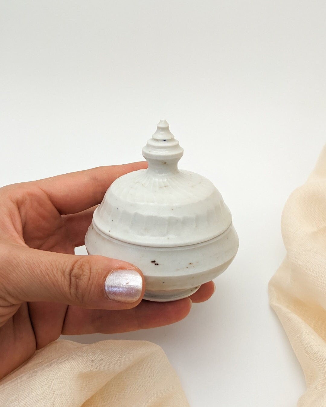 Small Porcelain Box With Lid • Handmade • Perfect for Jewelry and Small ...