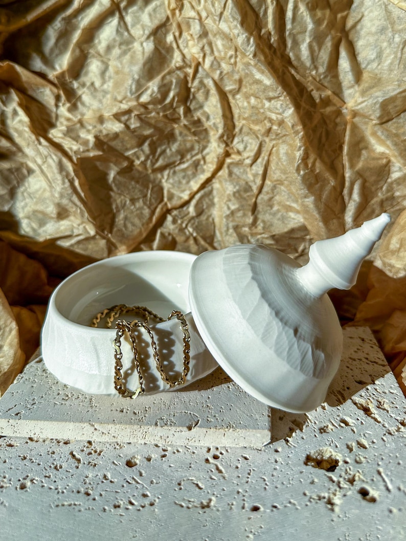Porcelain Box With Lid • Handmade Ceramic Jewelry Box With Lid ...