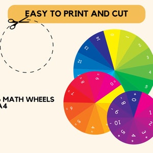 Math Wheel With Equations, Preschool Counting, Montessori Wheel ...