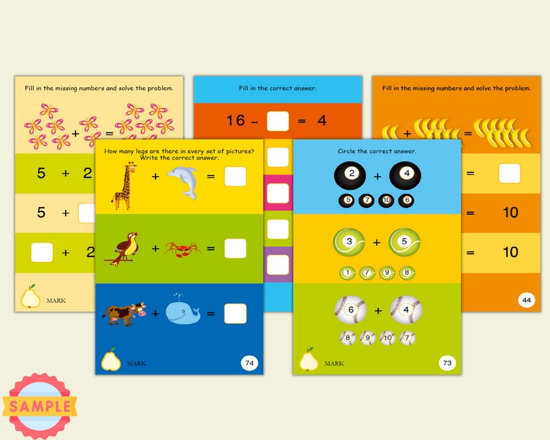 Number Printable Bundle Numbers an Calculation Kids Learning - Etsy