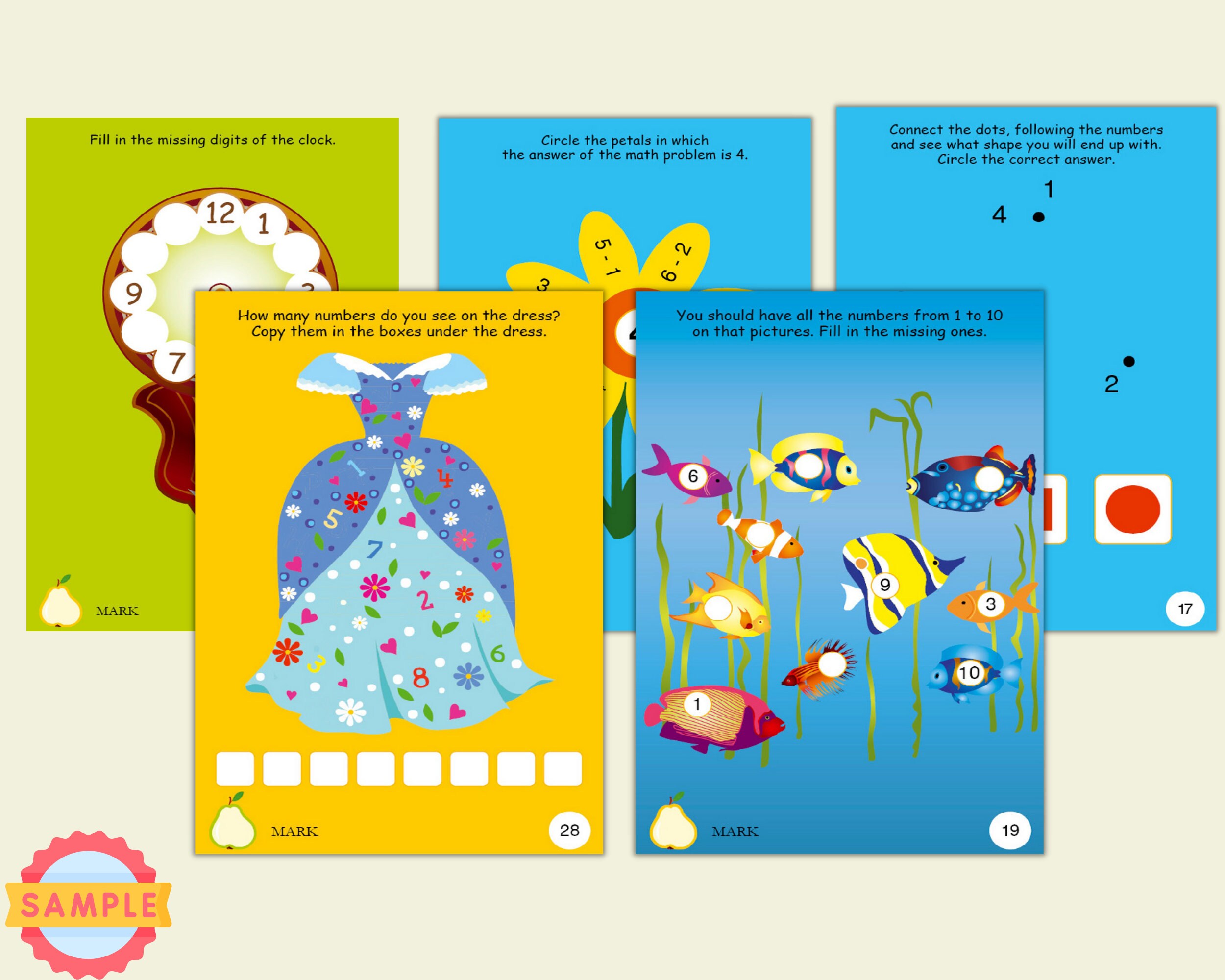 Number Printable Bundle Numbers an Calculation Kids Learning - Etsy