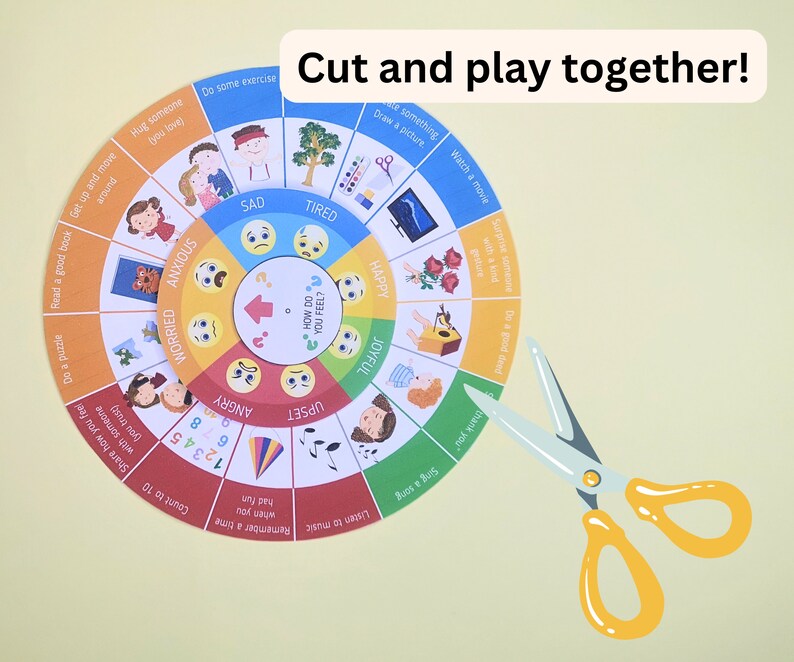 Feelings Wheel Chart With Coping Skills Emotional Regulation - Etsy Ireland