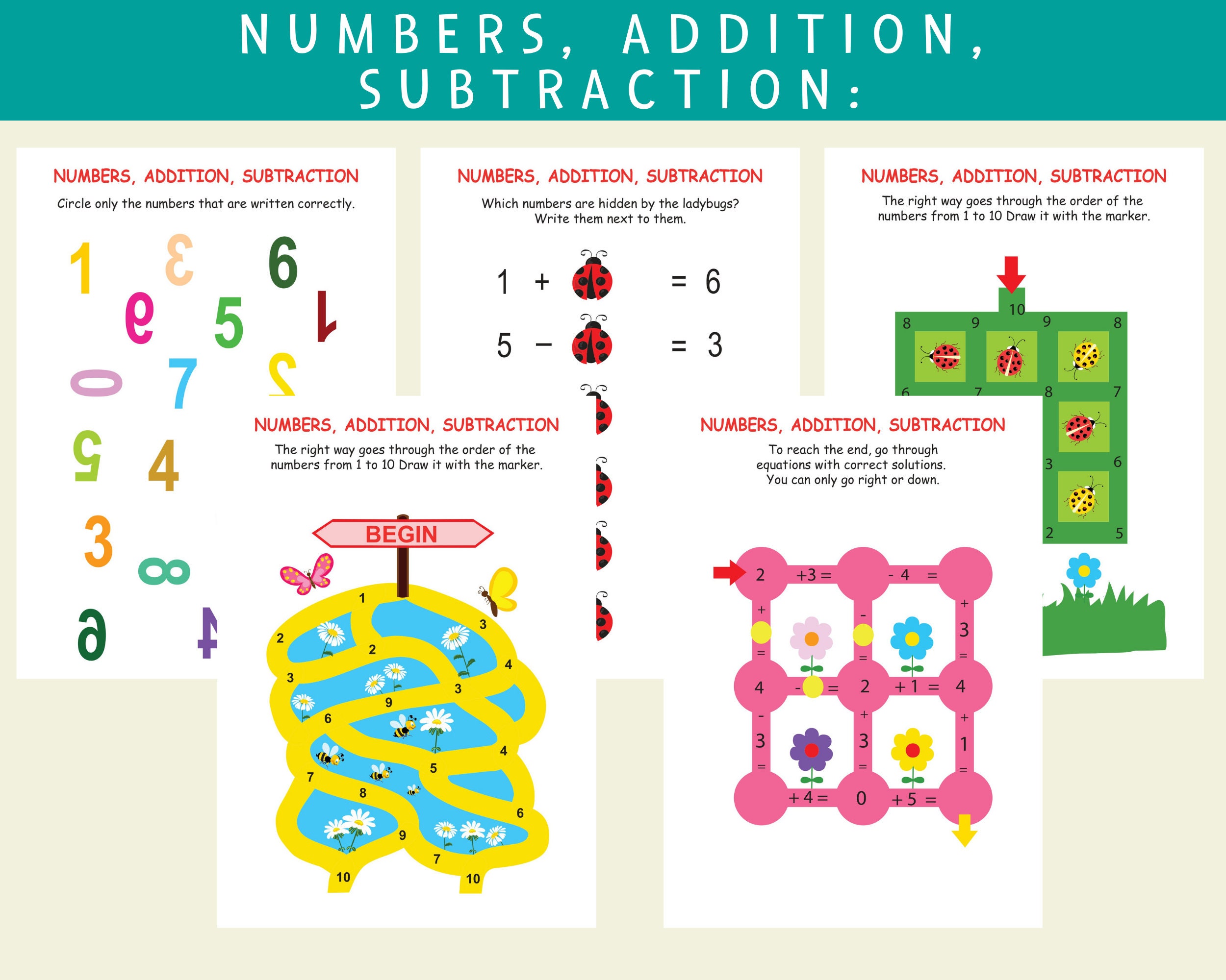 Preschool Worksheets, Back to School, Printable, Tracing, Teacher, Kids ...
