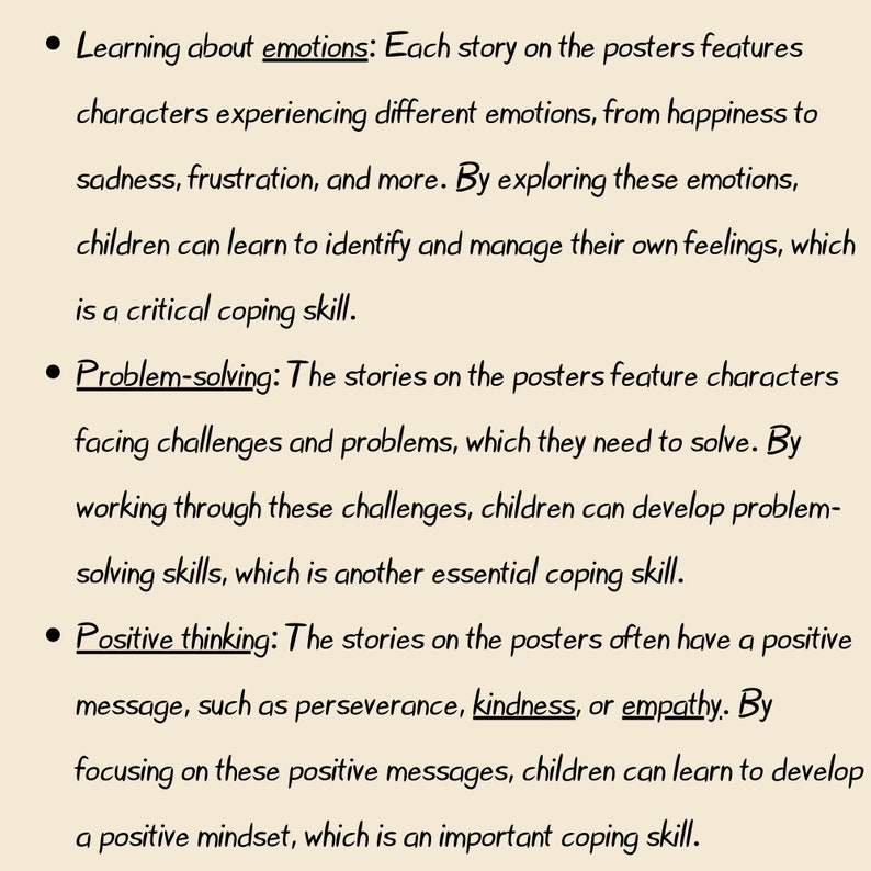 Coping Skills Educational Posters, Montessori Classroom Décor, Home ...