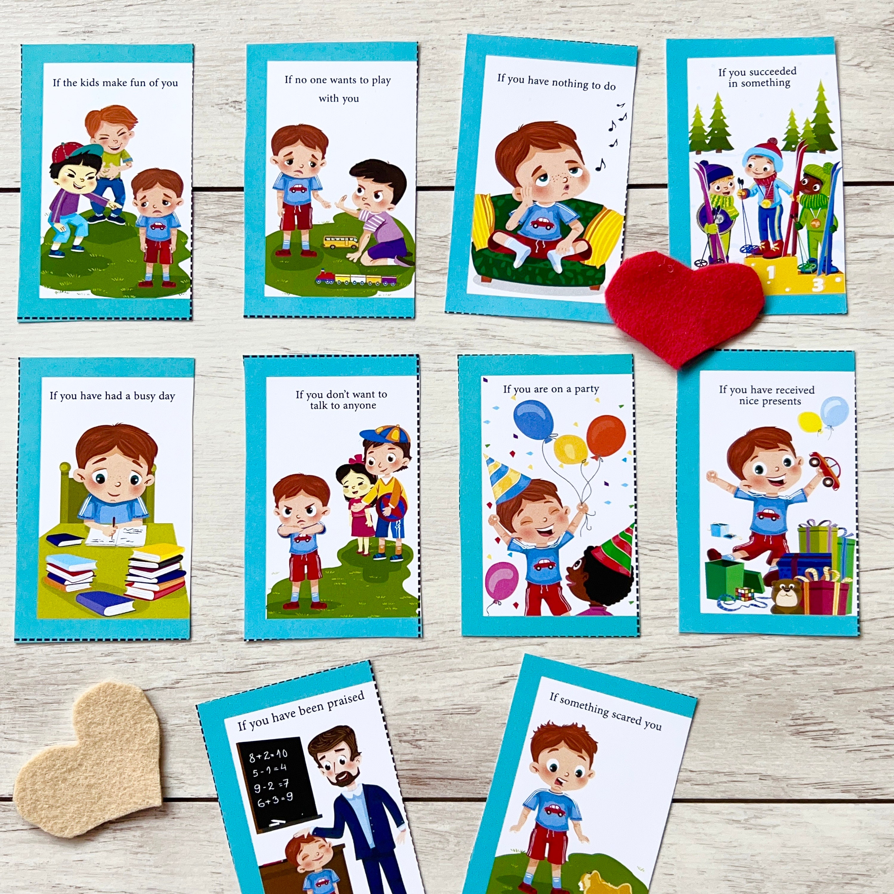 Emotions Bundle, Coping Skills Flash Cards, Feelings Wheel Chart With ...