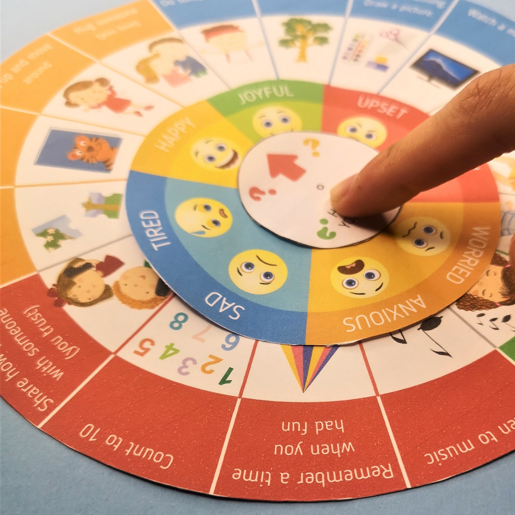 Feelings Wheel Chart With Coping Skills Emotional Regulation - Etsy Israel