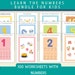 Numbers Preschool Worksheets, Numbers 1-10 Worksheets, Kids Learning ...