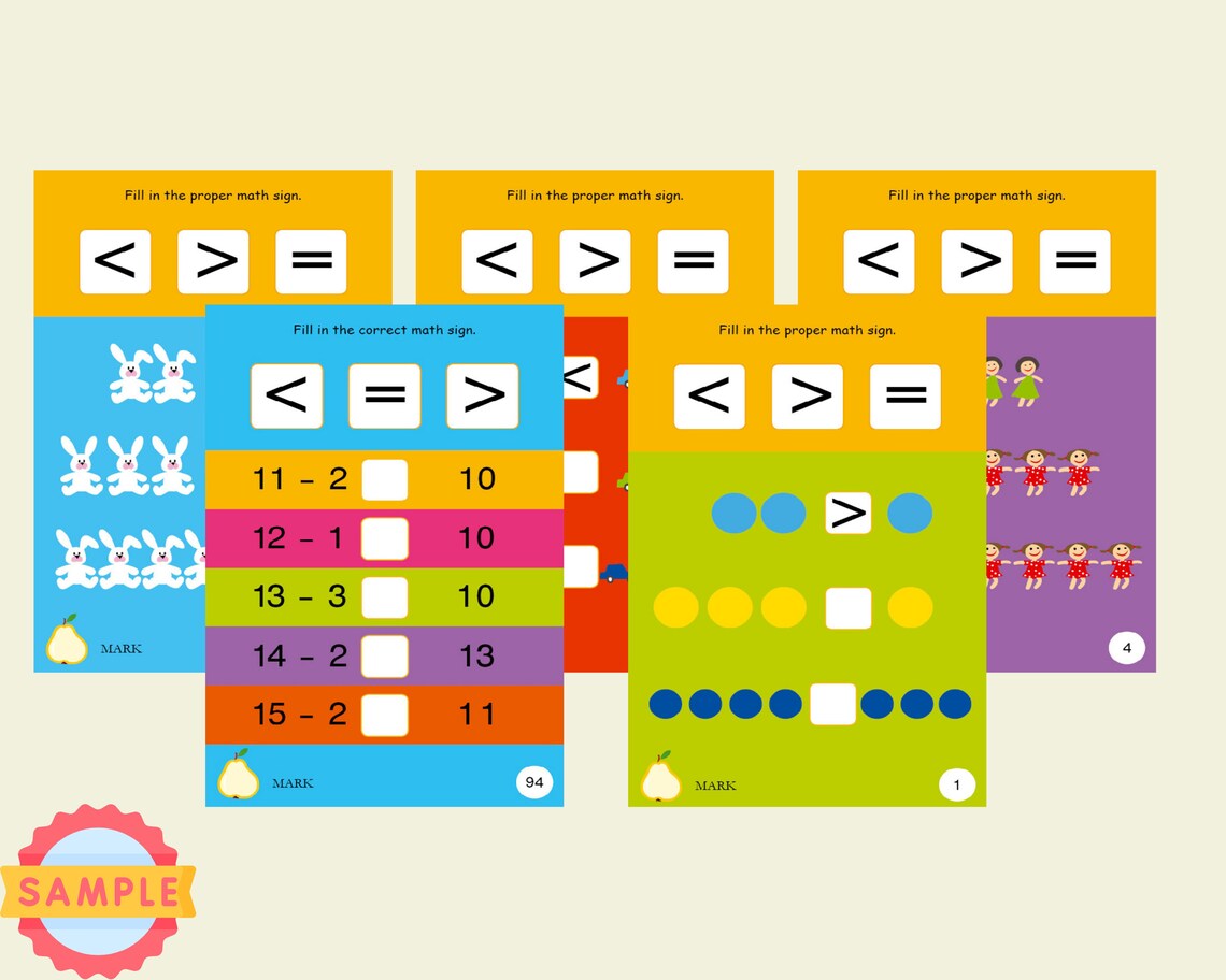 Number Printable Bundle, Back to School, Numbers an Calculation, Kids ...