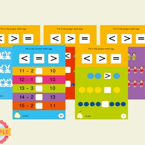 Number Printable Bundle, Back to School, Numbers an Calculation, Kids ...