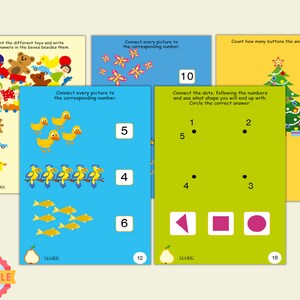 Number Printable Bundle, Numbers an Calculation, Kids Learning Bundle ...