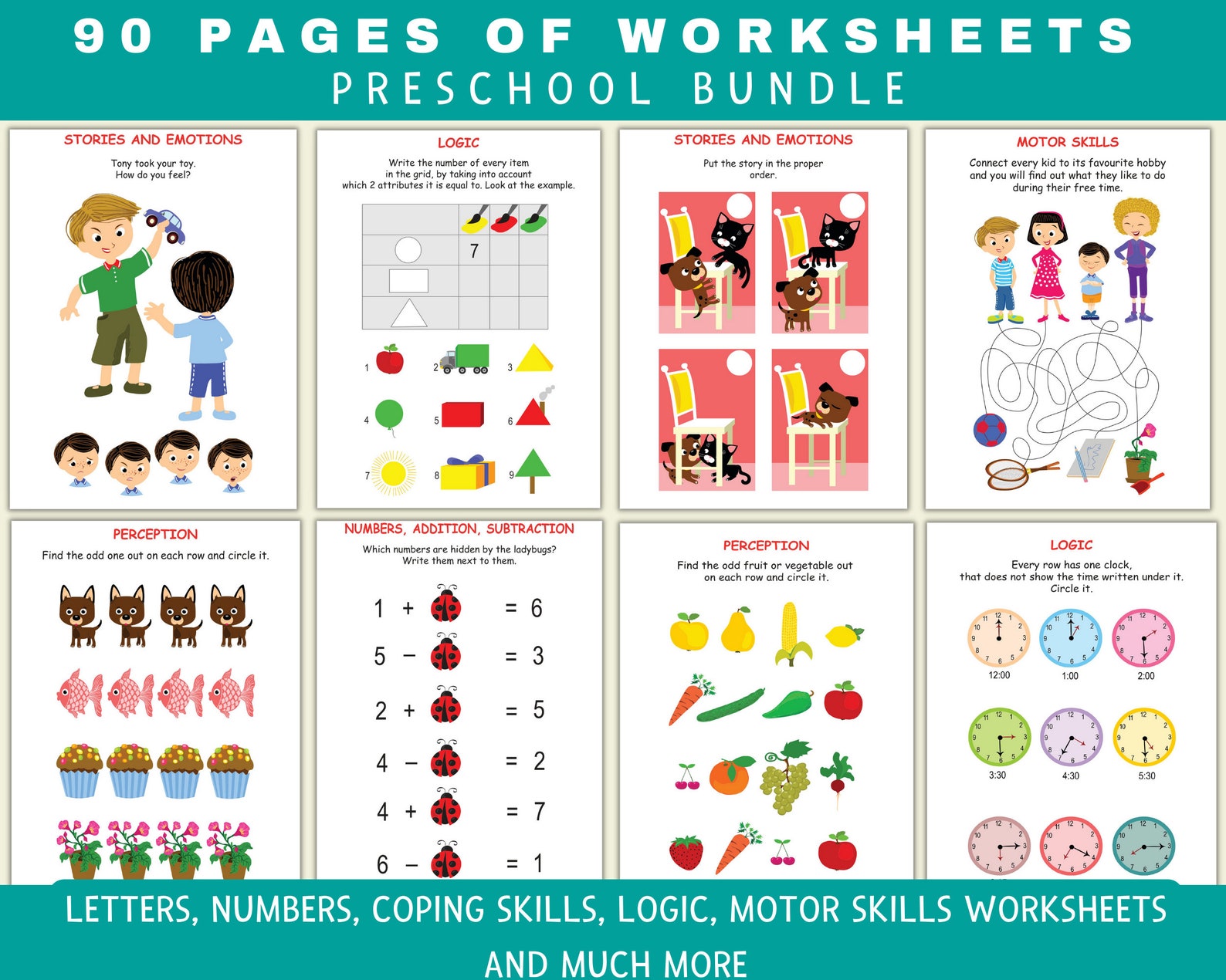 Preschool Worksheets, Back to School, Printable, Tracing, Teacher, Kids ...