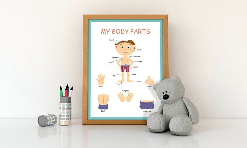 Educational Poster, Montessori Poster, My Body Parts, Nursery Print ...