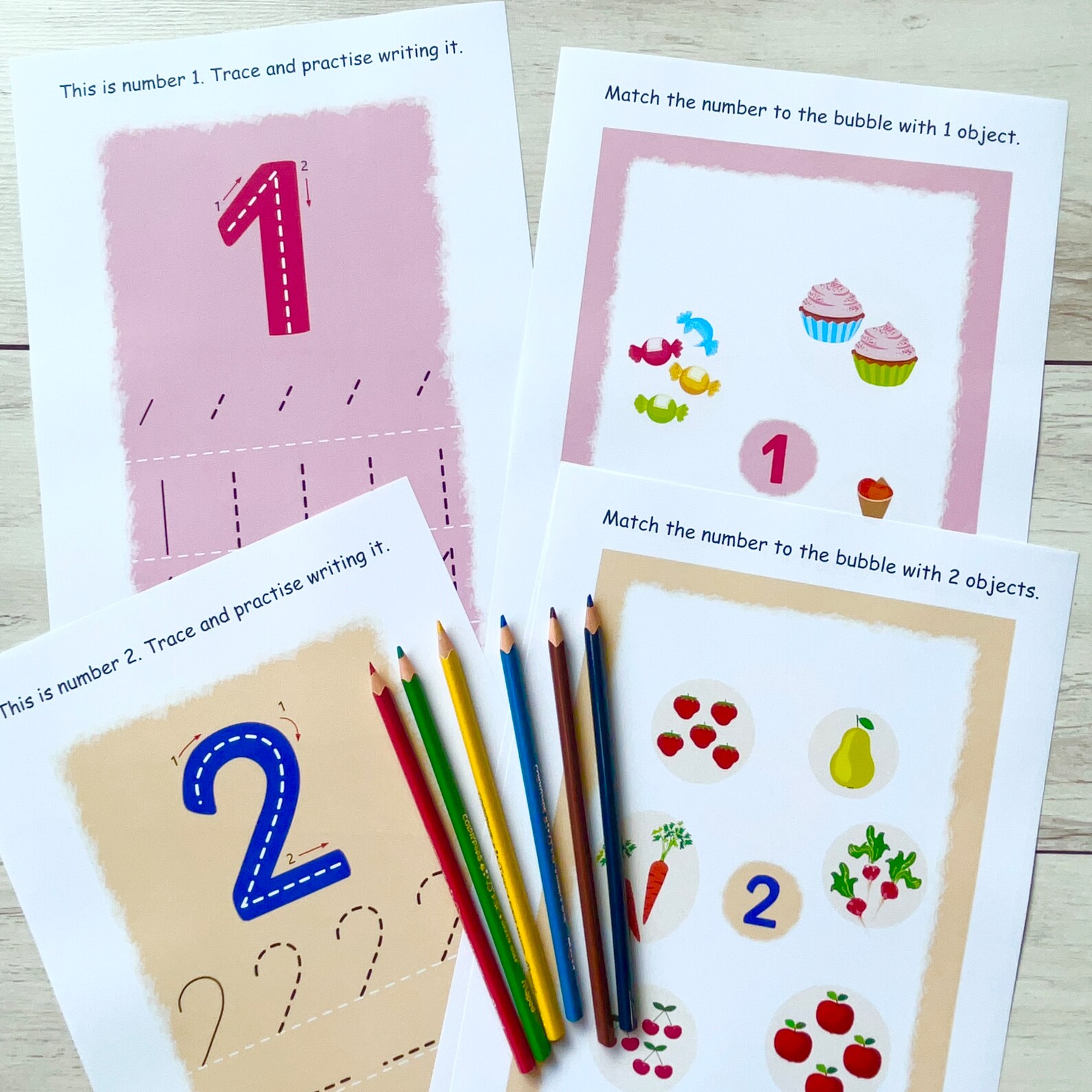 Number Printable Bundle, Back to School, Numbers an Calculation, Kids ...