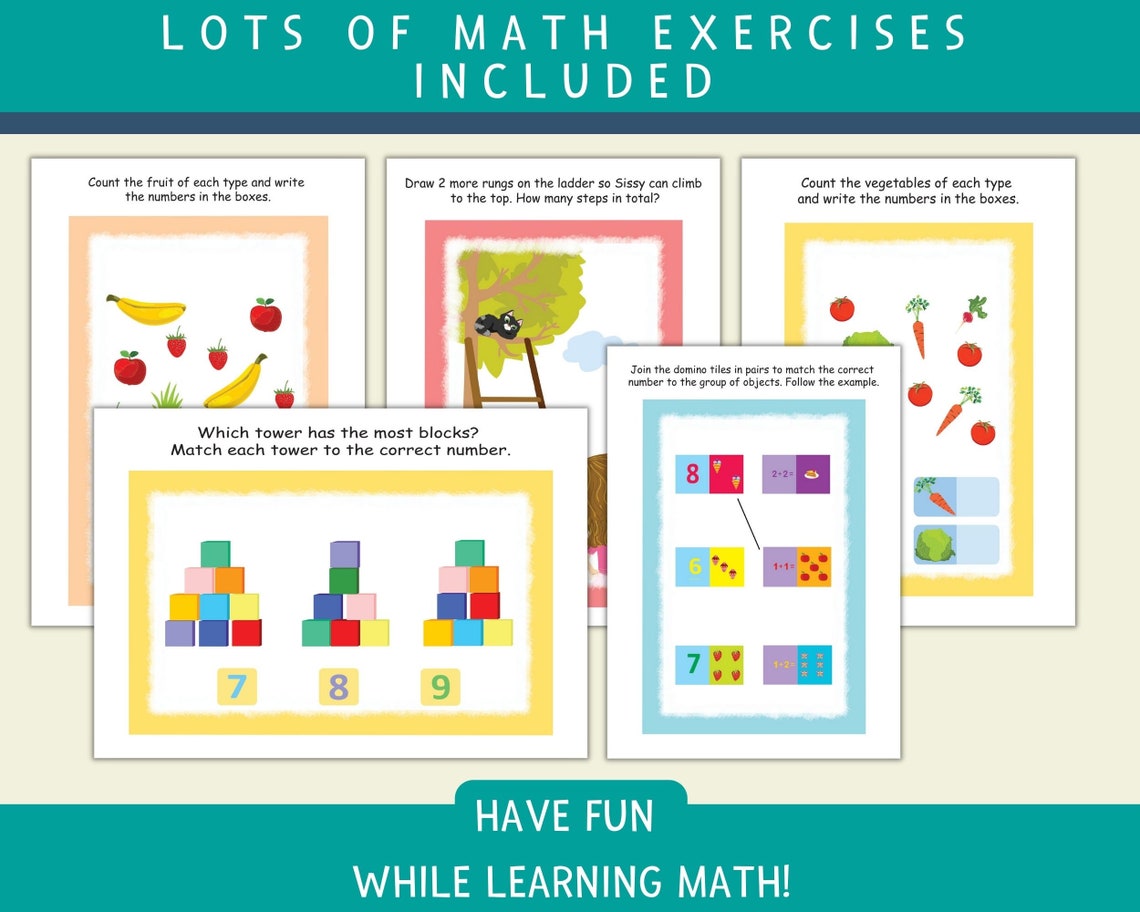 Numbers Preschool Worksheets, Numbers 1-10 Worksheets, Kids Learning ...
