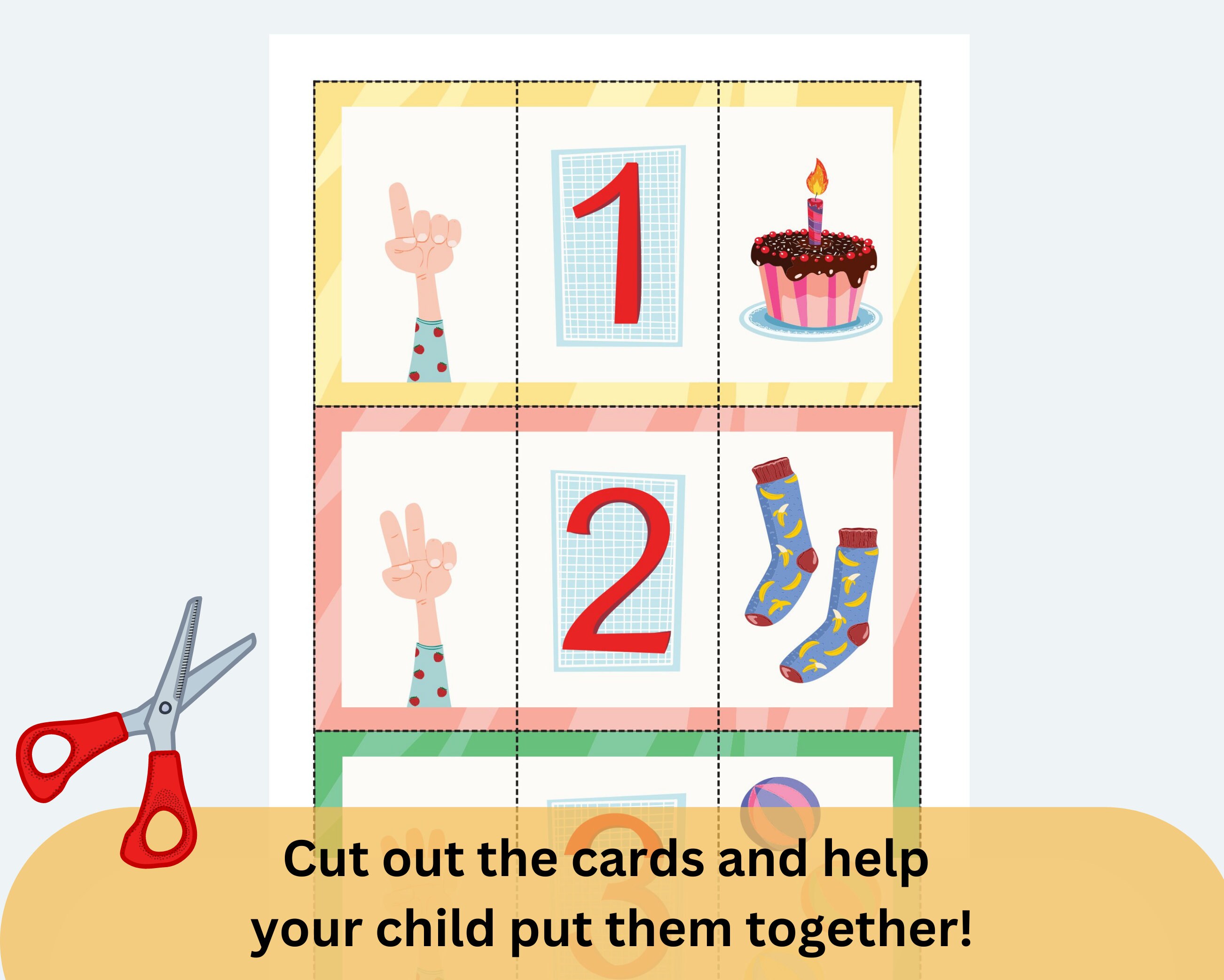 Flash Cards With Numbers, Educational Flash Cards for Children, Digital ...