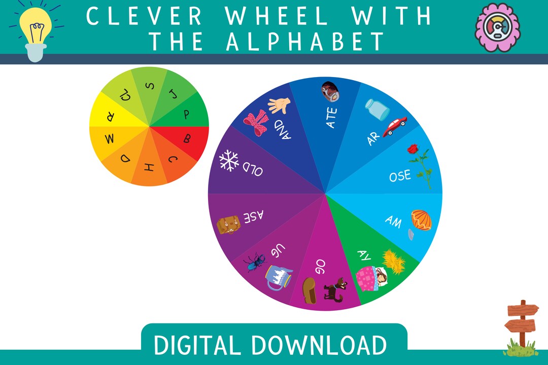 Alphabet Wheel, Printable Worksheet, Preschool Curriculum, Toddler ...