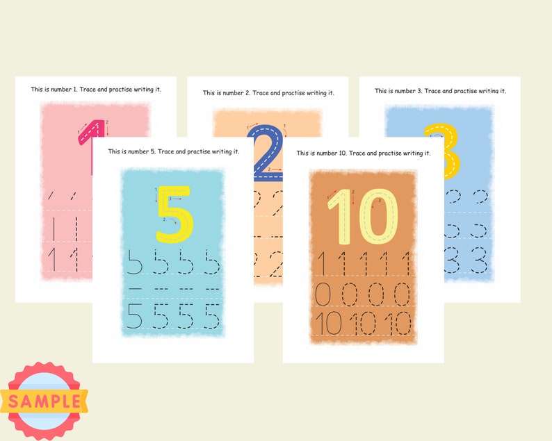 Number Printable Bundle, Back to School, Numbers an Calculation, Kids ...