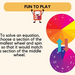 Math Wheel With Equations, Preschool Counting, Montessori Wheel ...