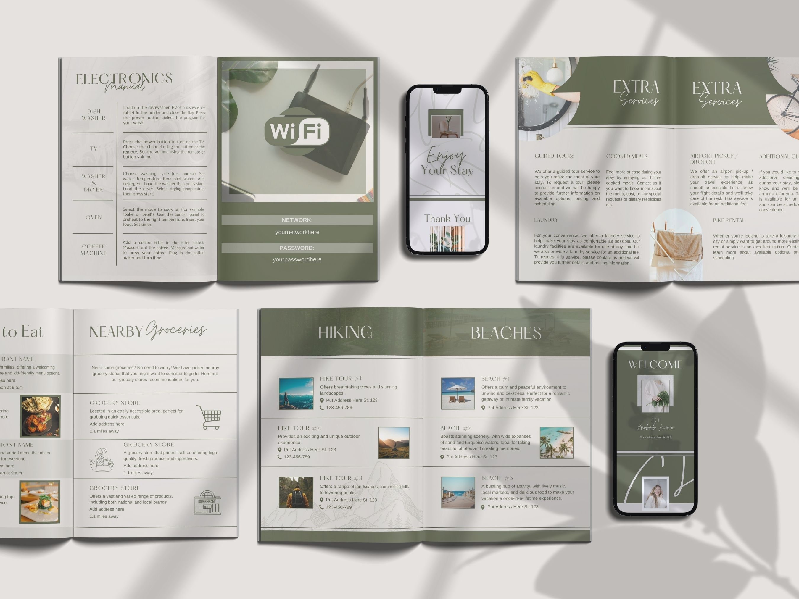 Airbnb Welcome Book Template Pack With Prewritten Text, Airbnb Guest ...