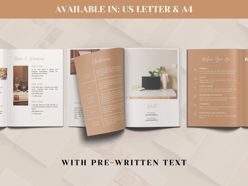 Airbnb Welcome Book Template Bundle Minimal, Welcome Book Vacation ...