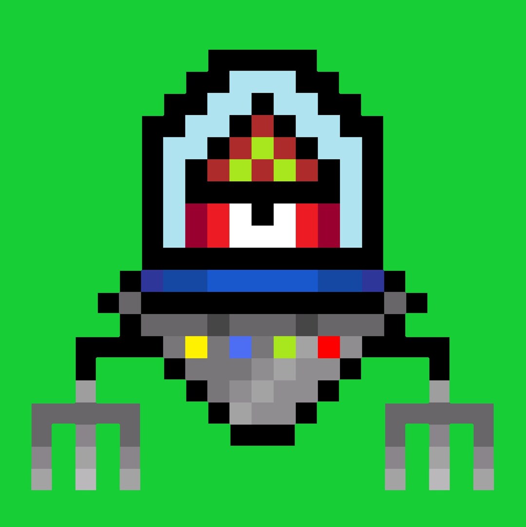 Retro Futuristic Pixel Art Spaceship for 2D Games - Etsy