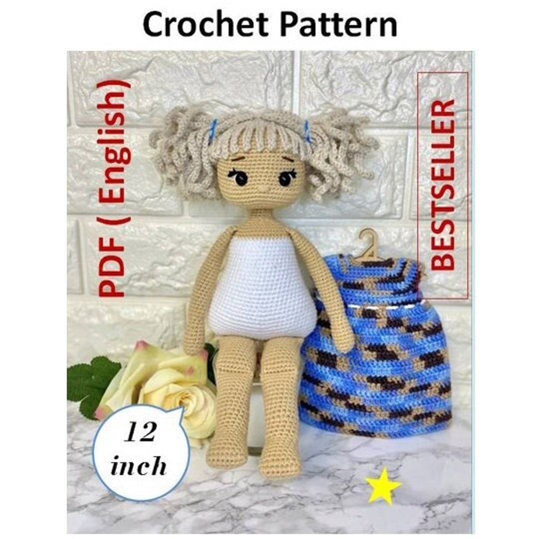 Crochet Doll Pattern, Amigurumi Toy Pattern, Crochet Doll Tutorial ...