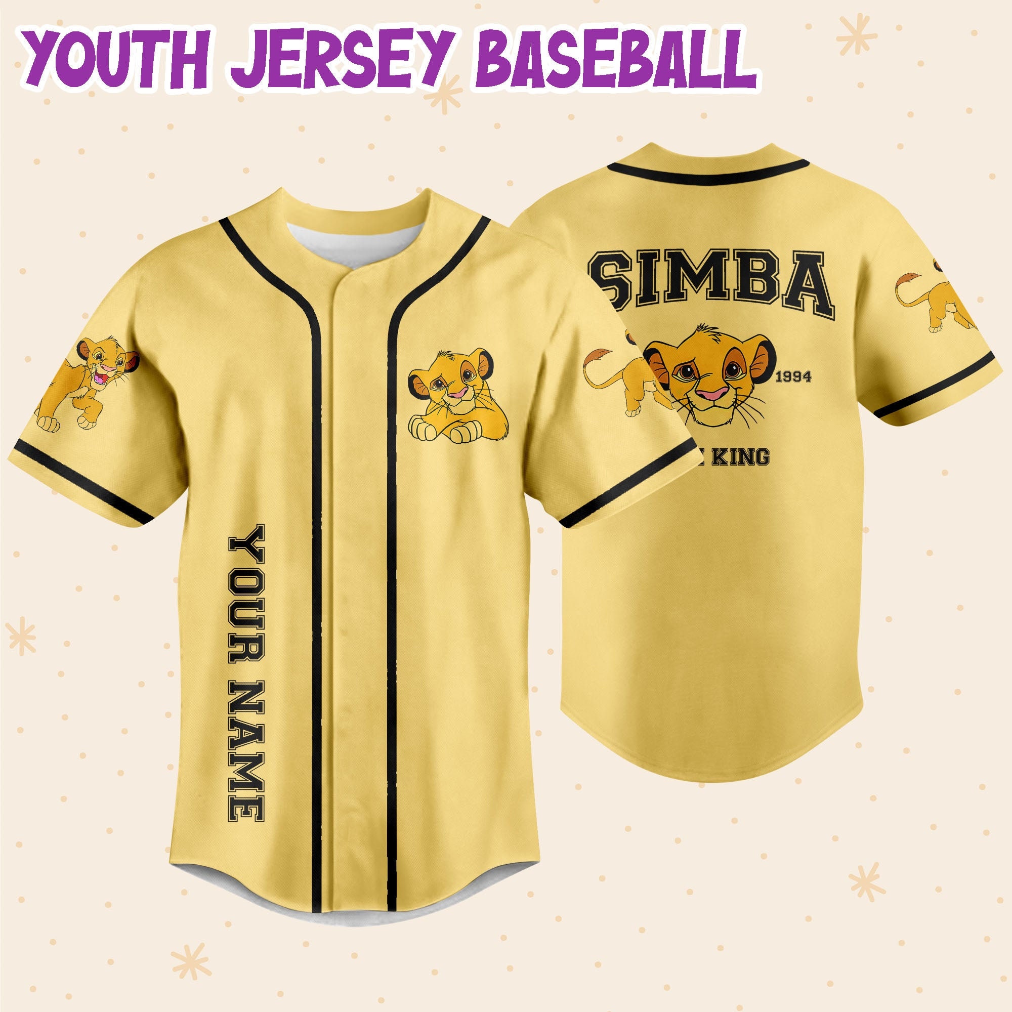 Personalized Disney the Lion King Vintage Simba Custom Kids - Etsy