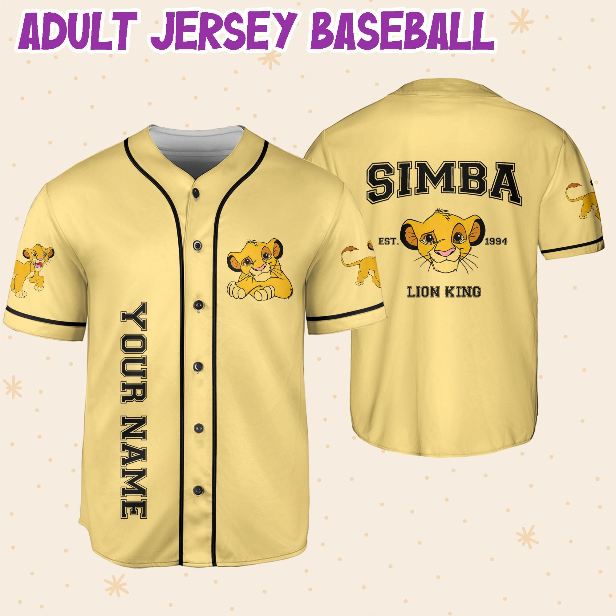 Personalized Disney the Lion King Vintage Simba Custom Kids - Etsy