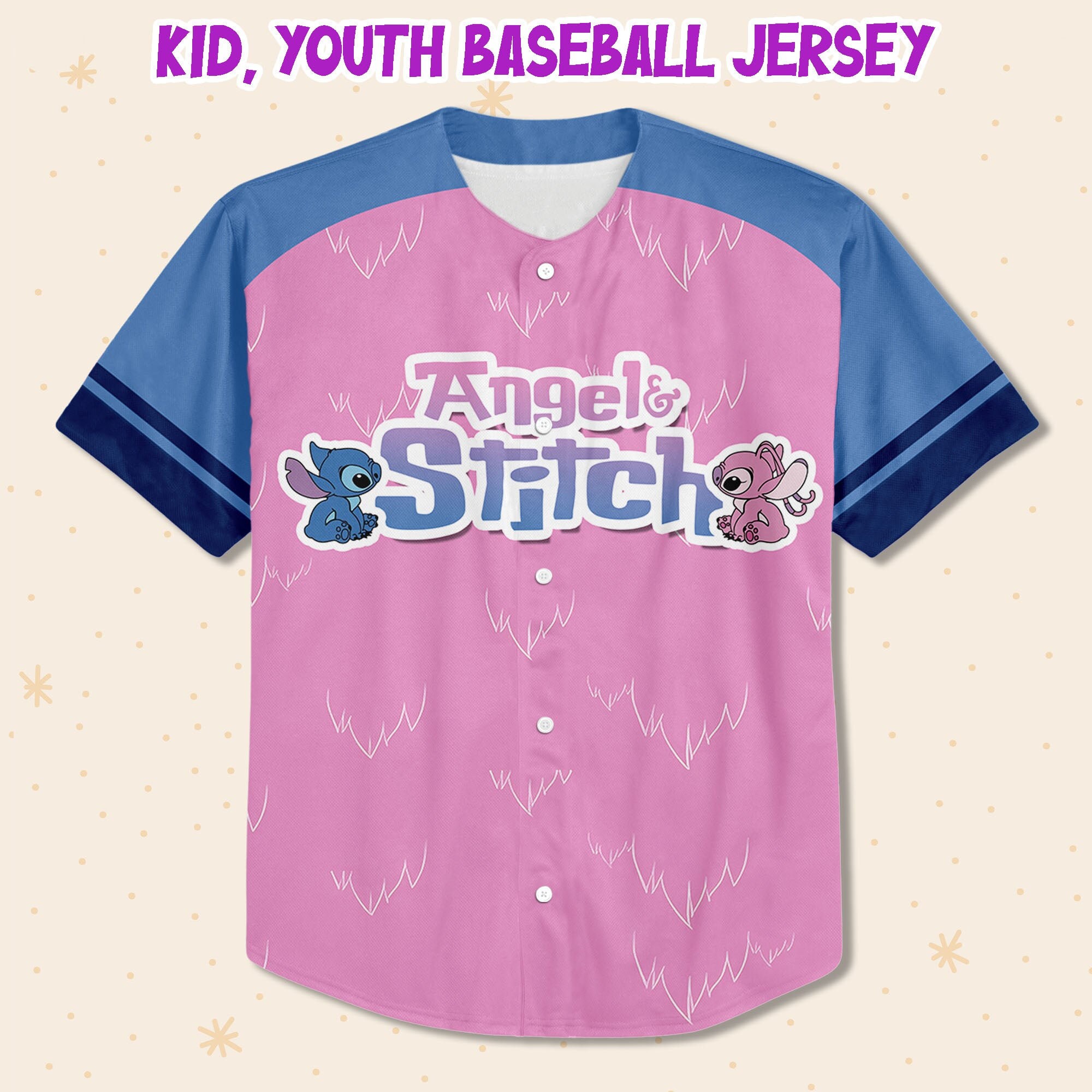 Personalized Lilo and Stitch Angel and Stitch Baseball Jersey sold by ...