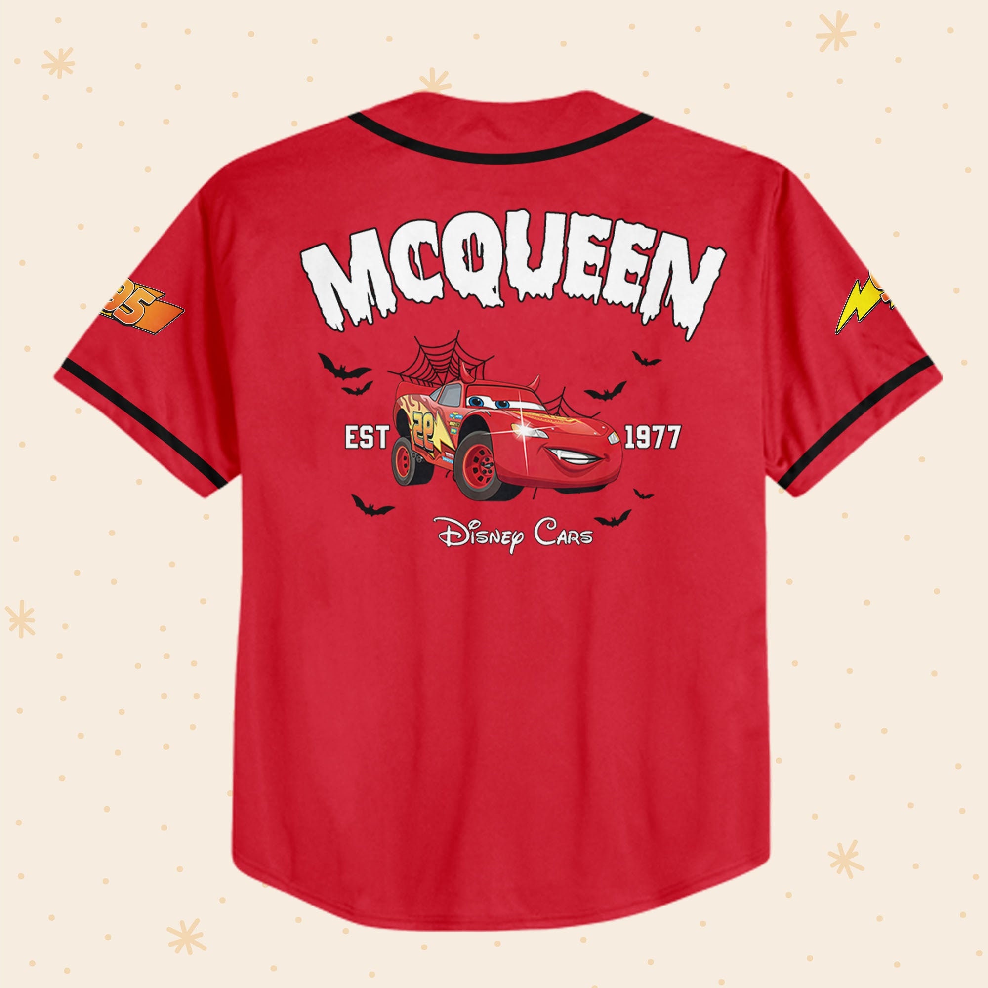 Personalized Halloween Cars Mcqueen Characters Baseball Jersey sold by ...