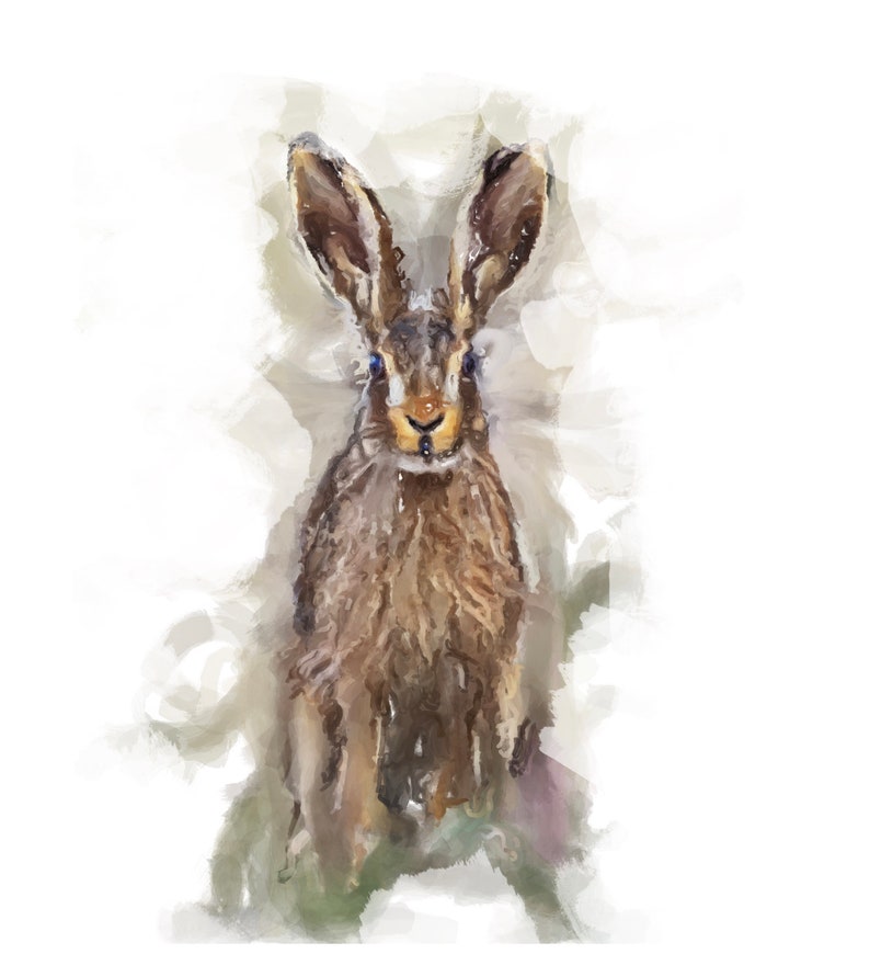 PRINTABLE Rabbit Watercolor Animal Prints for Nursery Wall Art Decor ...