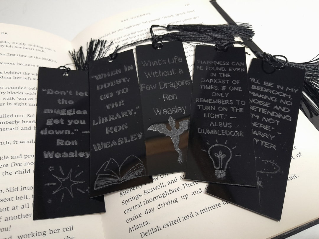 Harry Potter Quote Bookmarks Engraved Book Gift for Readers Booktok ...