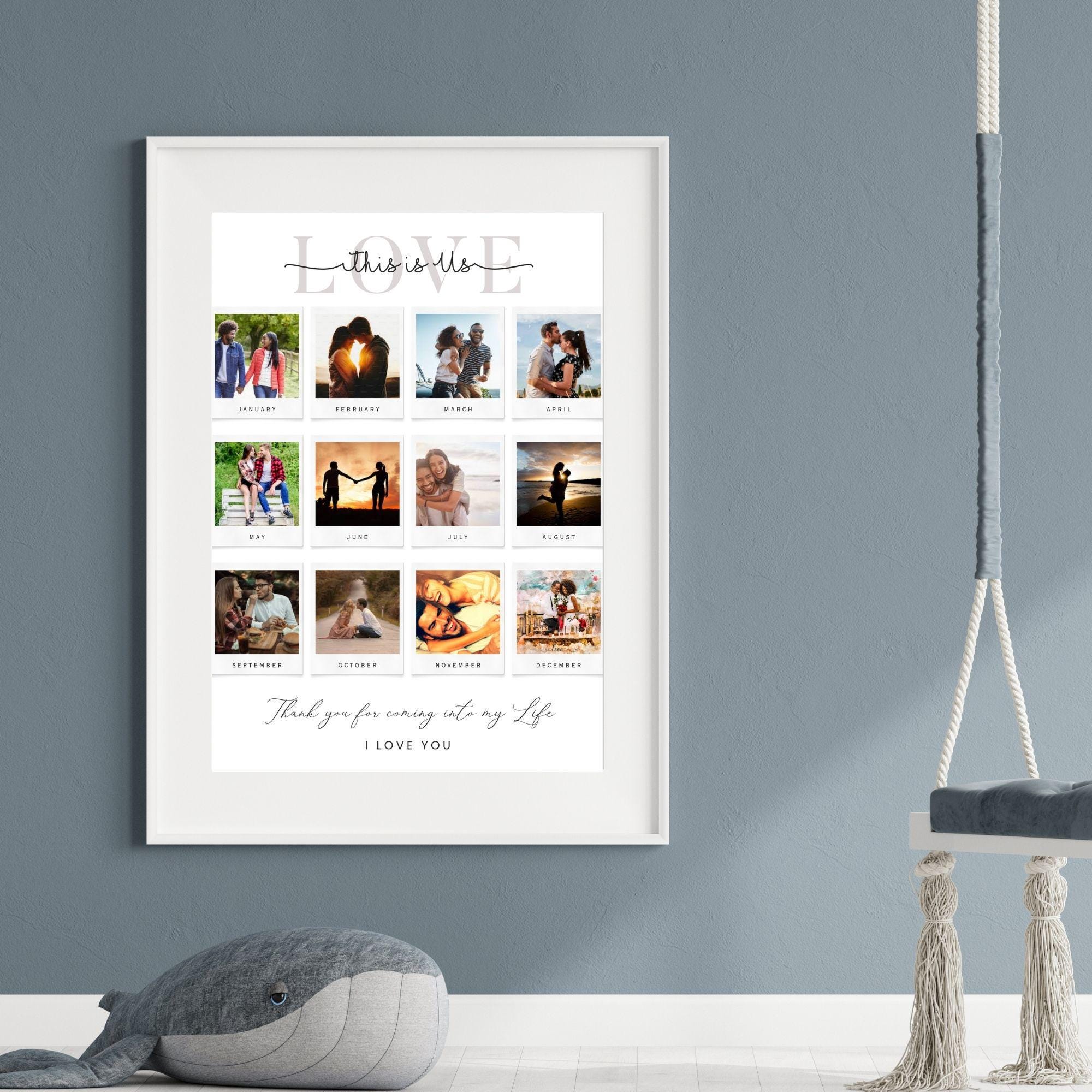 Couple Photo Collage Template, Photo Collage Gift, Couple Collage ...