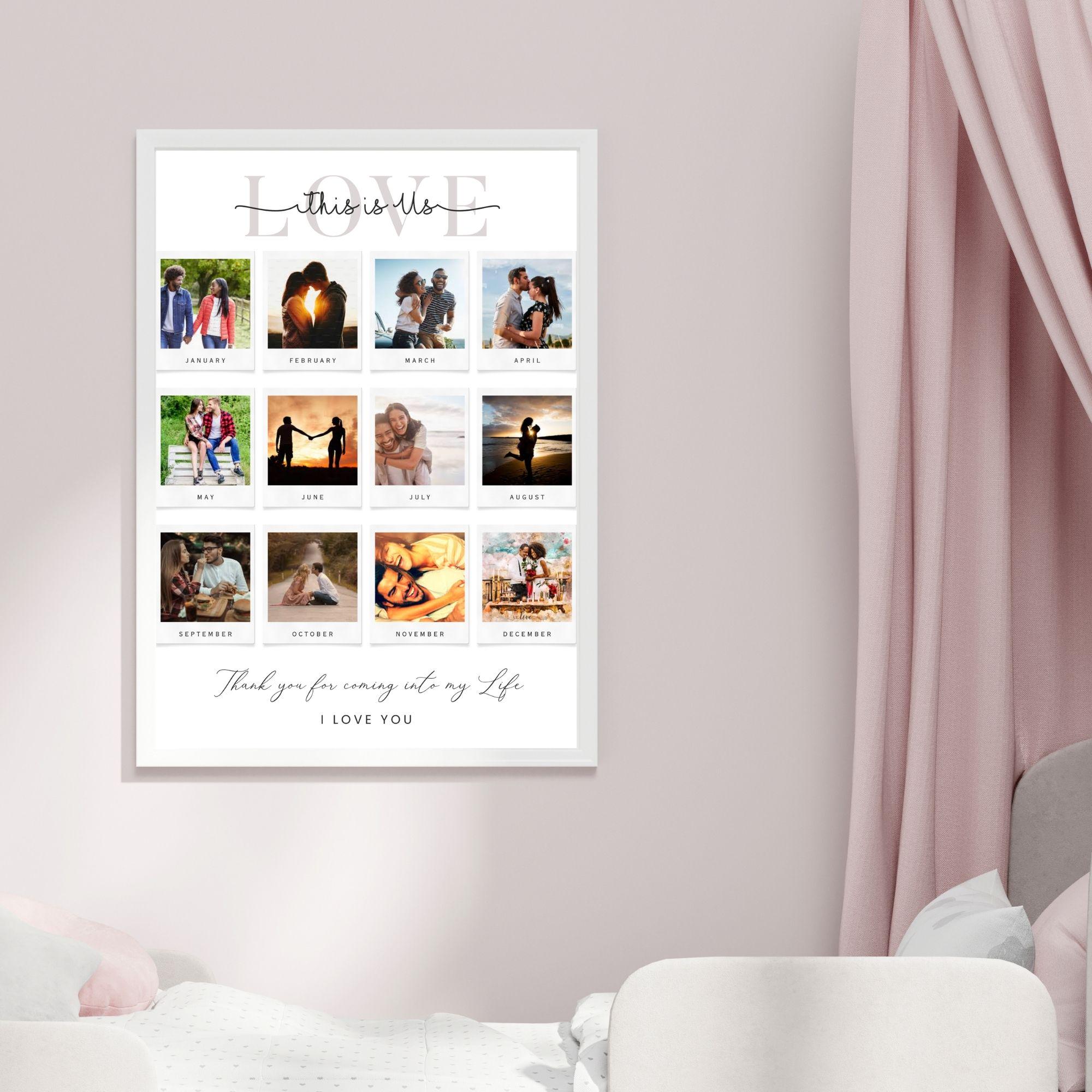 Couple Photo Collage Template, Photo Collage Gift, Couple Collage ...