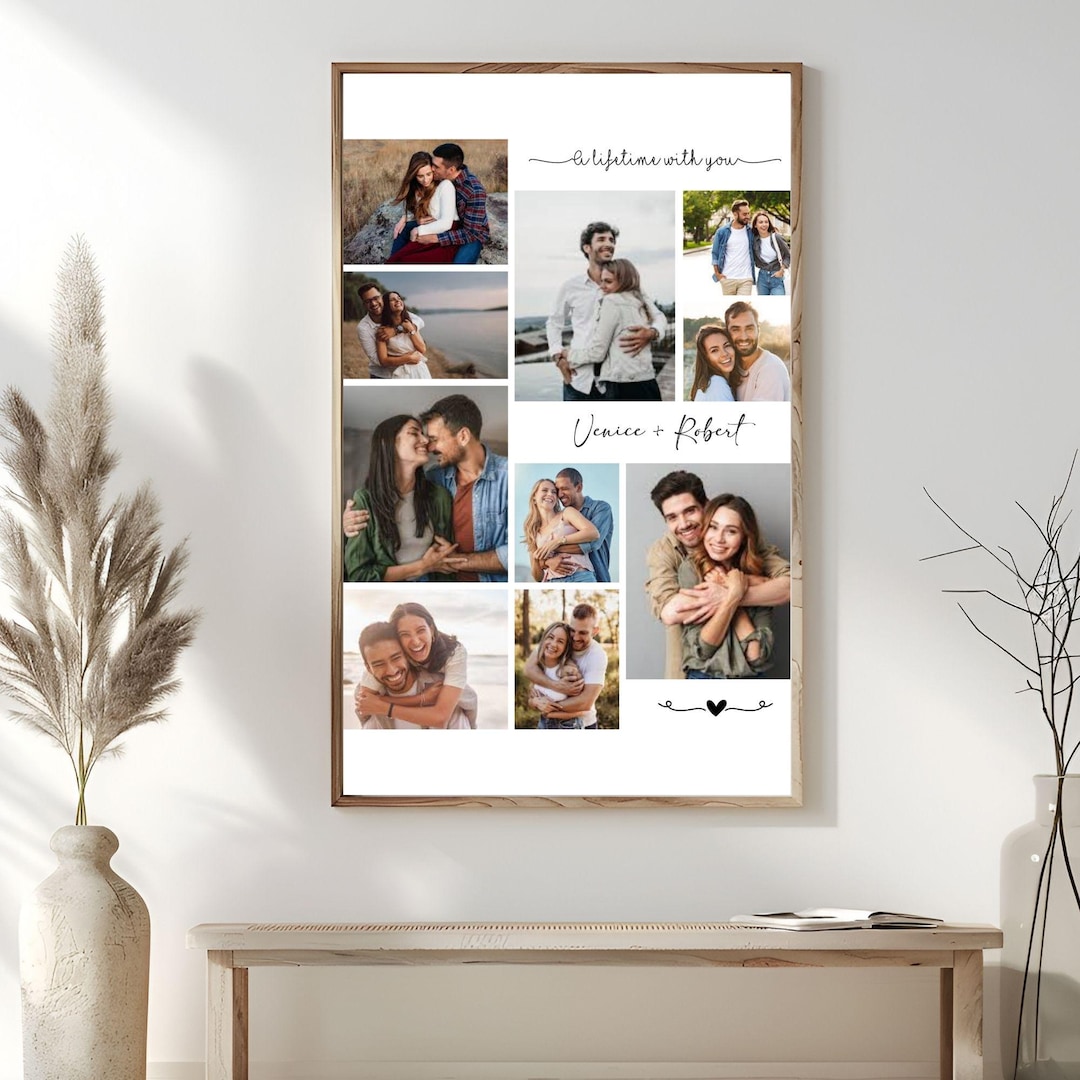 Couple Photo Collage Template, Photo Collage Gift, Custom Photo Collage ...