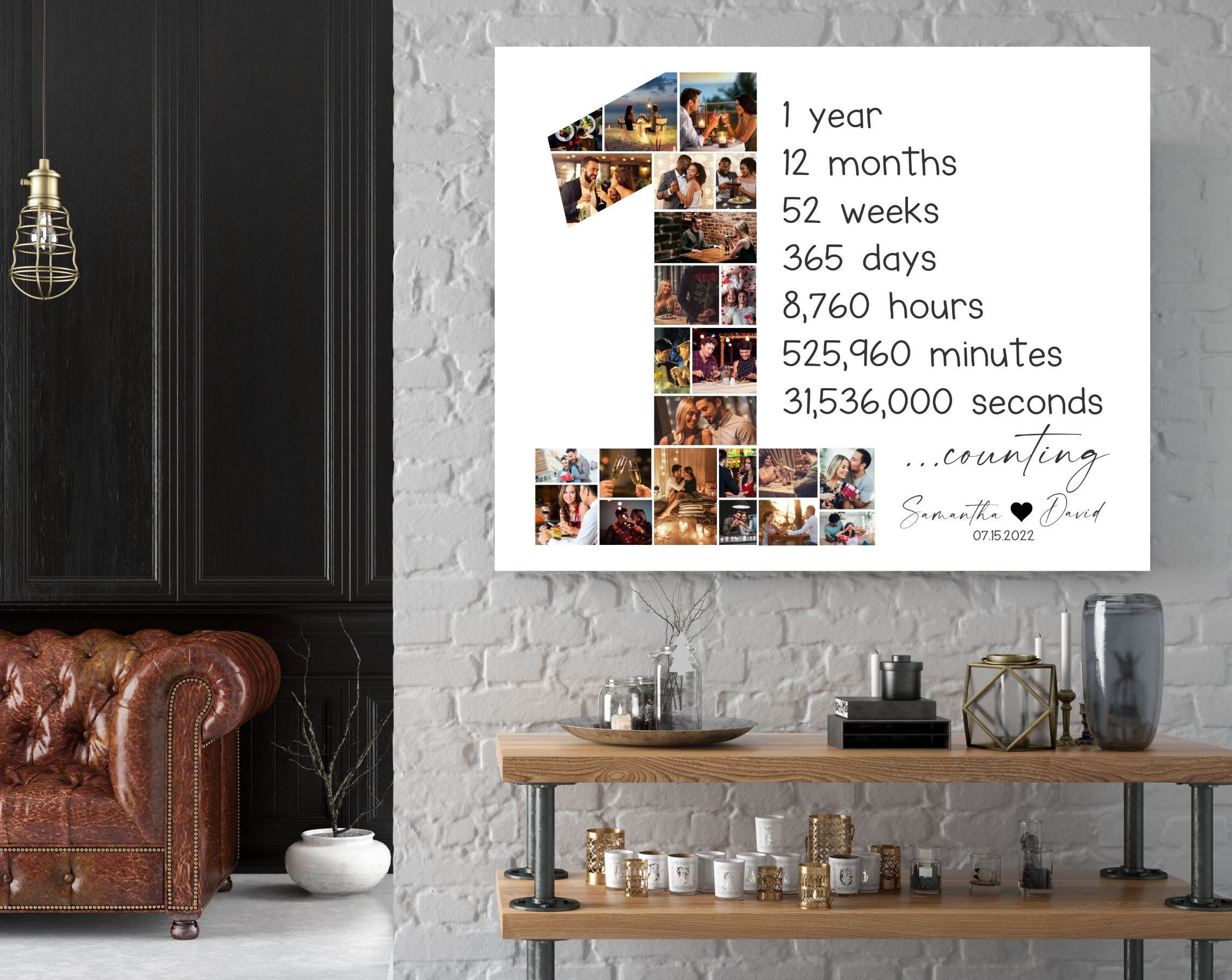 Custom Couple Collage, Couple Photo Collage, Anniversary Photo Collage ...