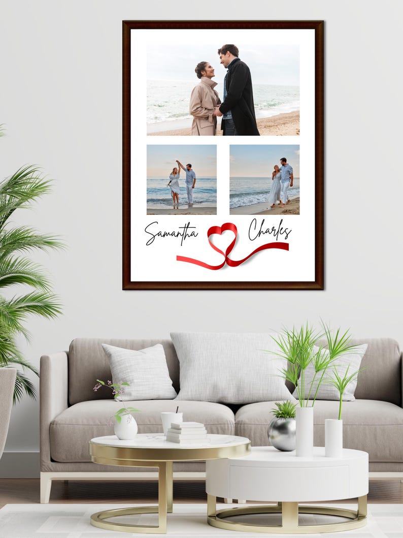 Couple Photo Collage Template, Photo Collage Gift, Custom Photo Collage ...