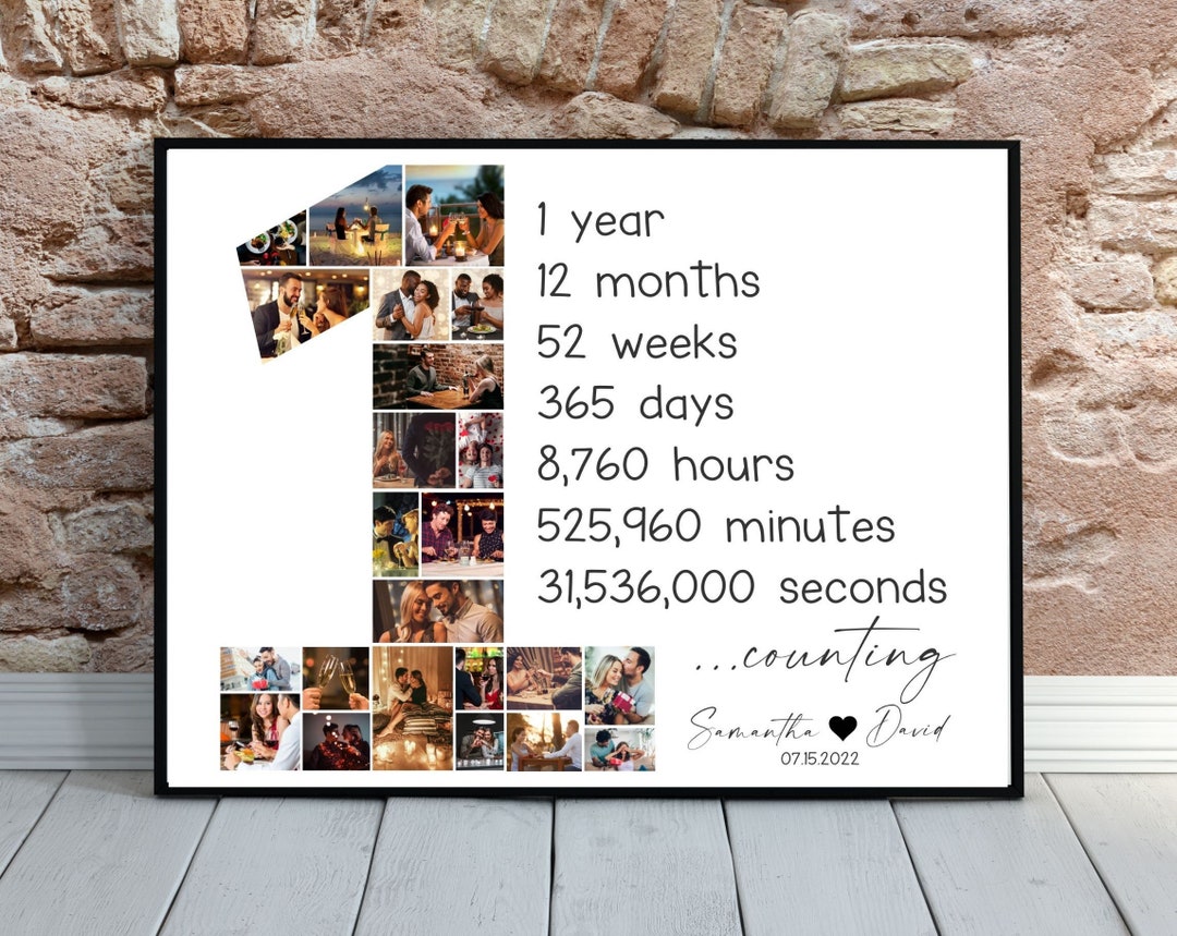 Custom Couple Collage, Couple Photo Collage, Anniversary Photo Collage ...