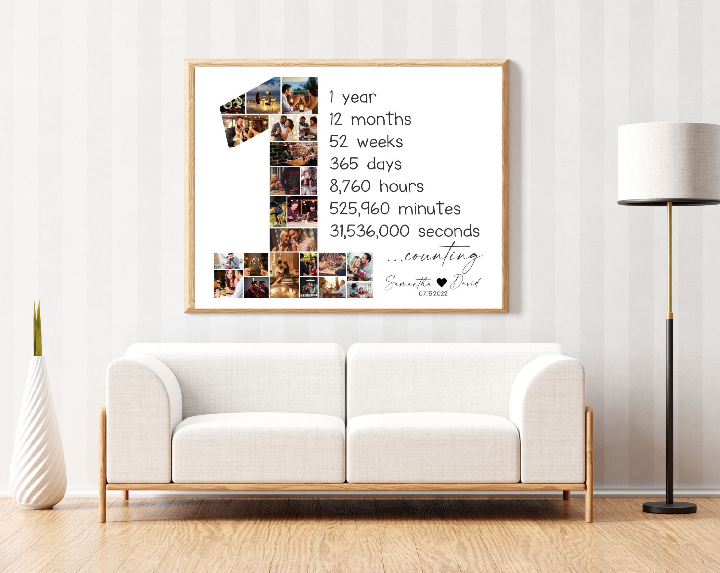 Custom Couple Collage, Couple Photo Collage, Anniversary Photo Collage ...