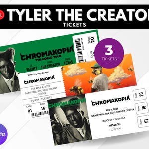 Tyler the Creator Tickets Chromakopia - Etsy UK