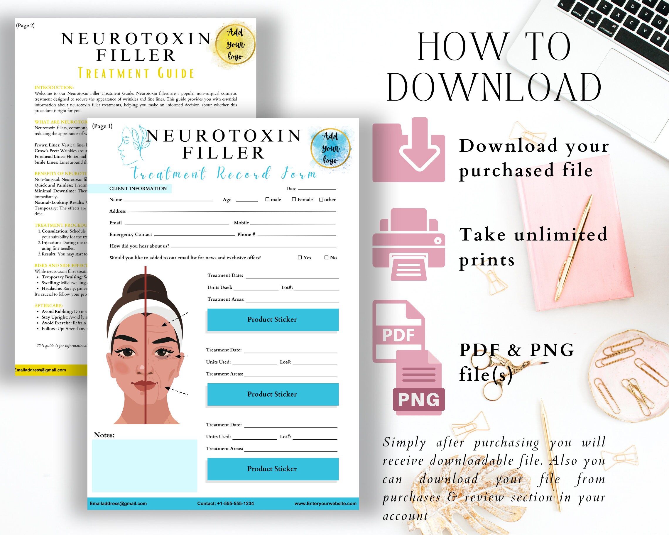 Neurotoxin Filler Treatment Form Botox Treatment Facial - Etsy
