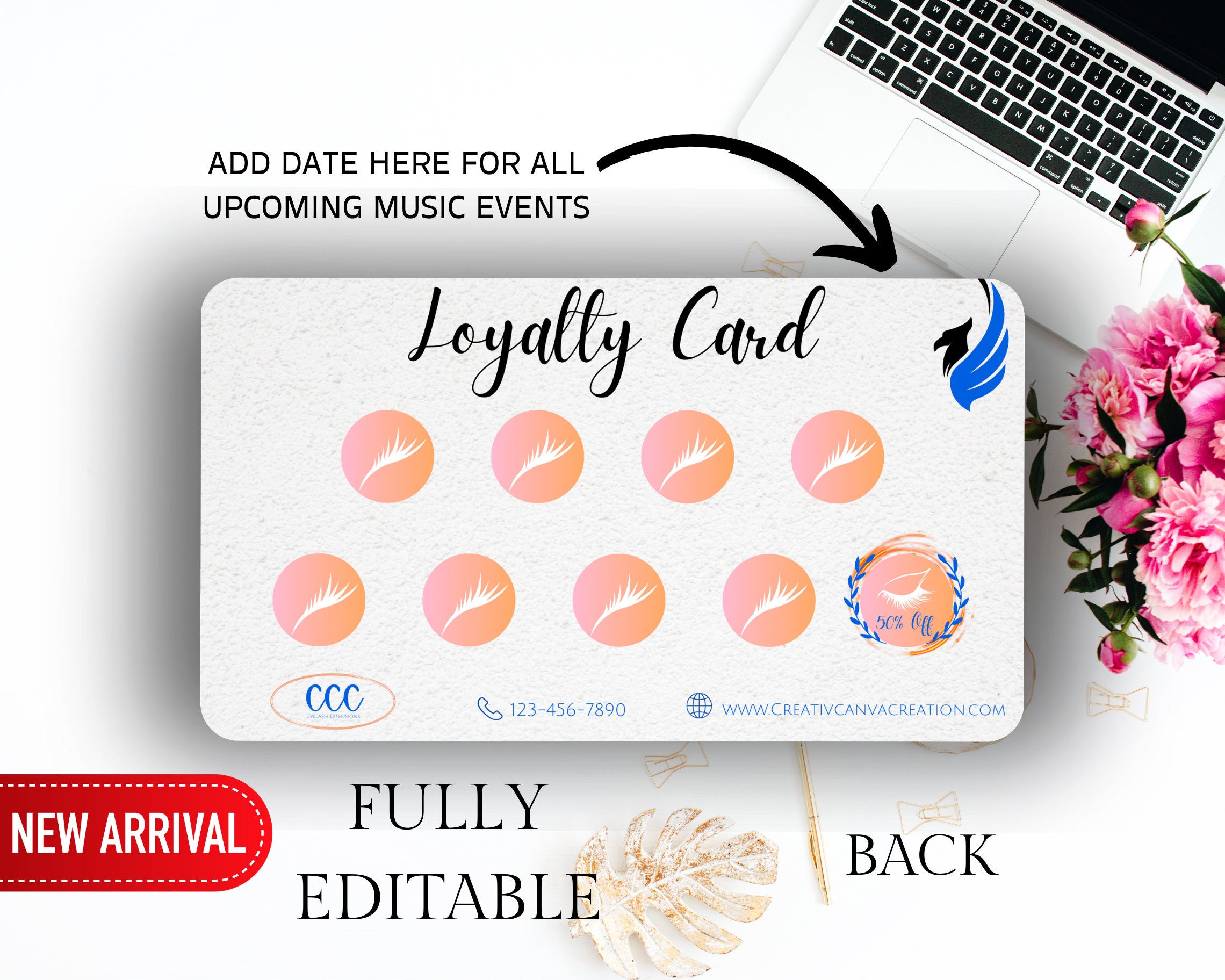 Eyelash Extension Loyalty Card Beauty Loyalty Card lash - Etsy
